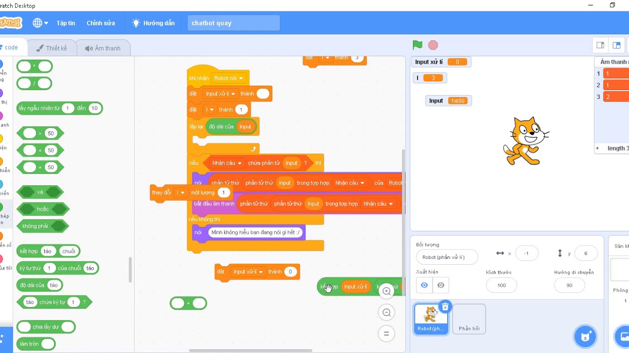 CÁCH LÀM RA MỘT CHƯƠNG TRÌNH NÓI CHUYỆN ROBOT (PHẦN 2) | TỰ HỌC SCRATCH ...