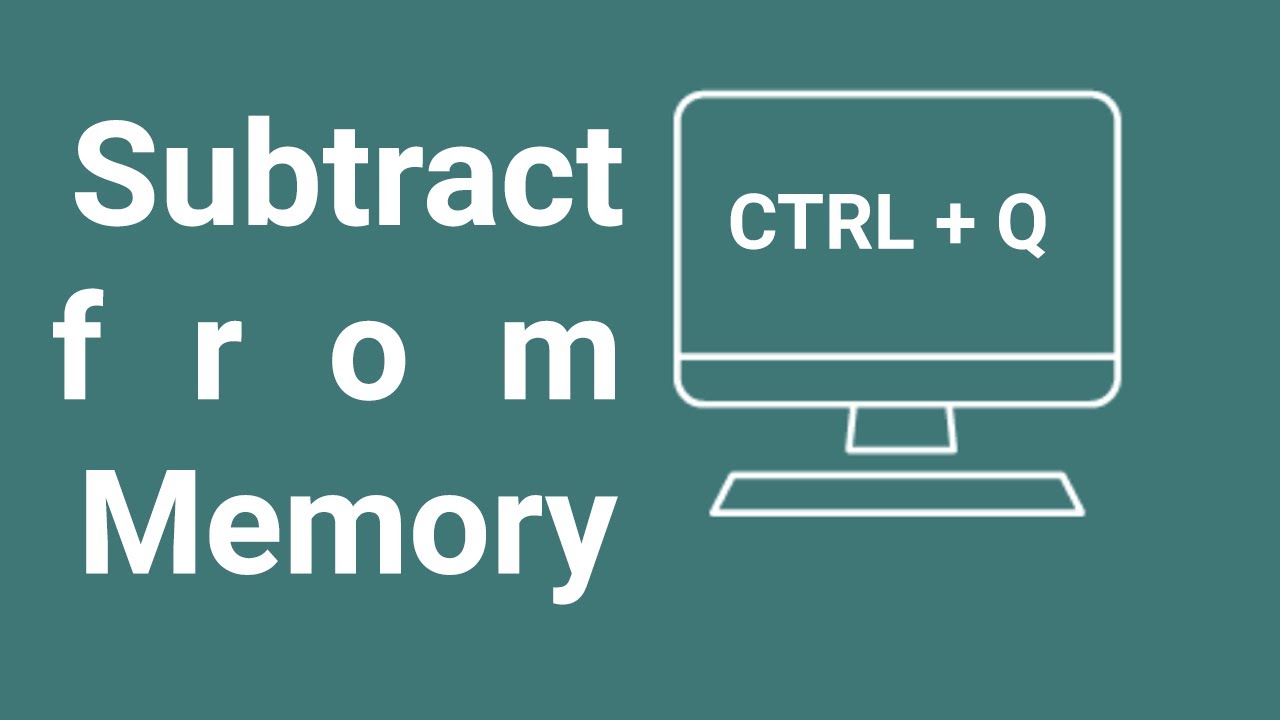 Subtract from memory in windows calculator - YouTube