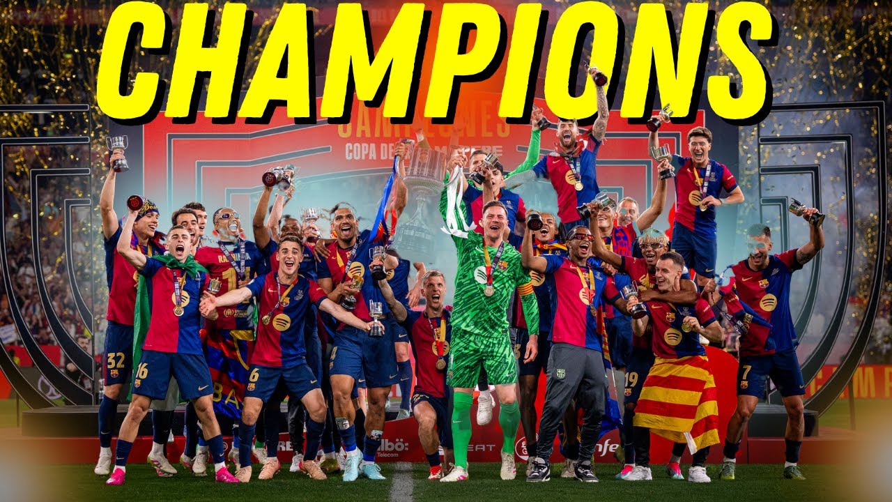 🏆 Champions Again! Barca Lift the Copa del Rey! 🔵🔴 - YouTube