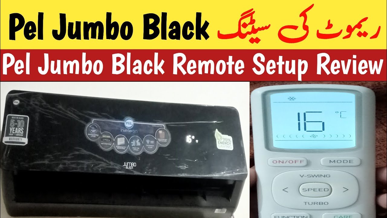Pel Jumbo Black Remote Settings Review | Pel Jumbo Black AC Remote ...