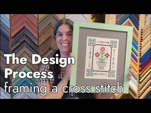 Framing A Cross Stitch - from the design counter to the finished piece ...
