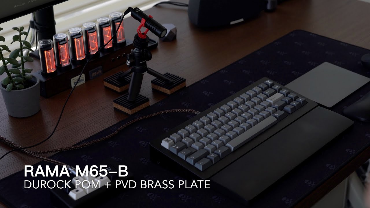 Rama Works M65-B typing sound//Durock POM(Piano) Switches + PVD Brass ...