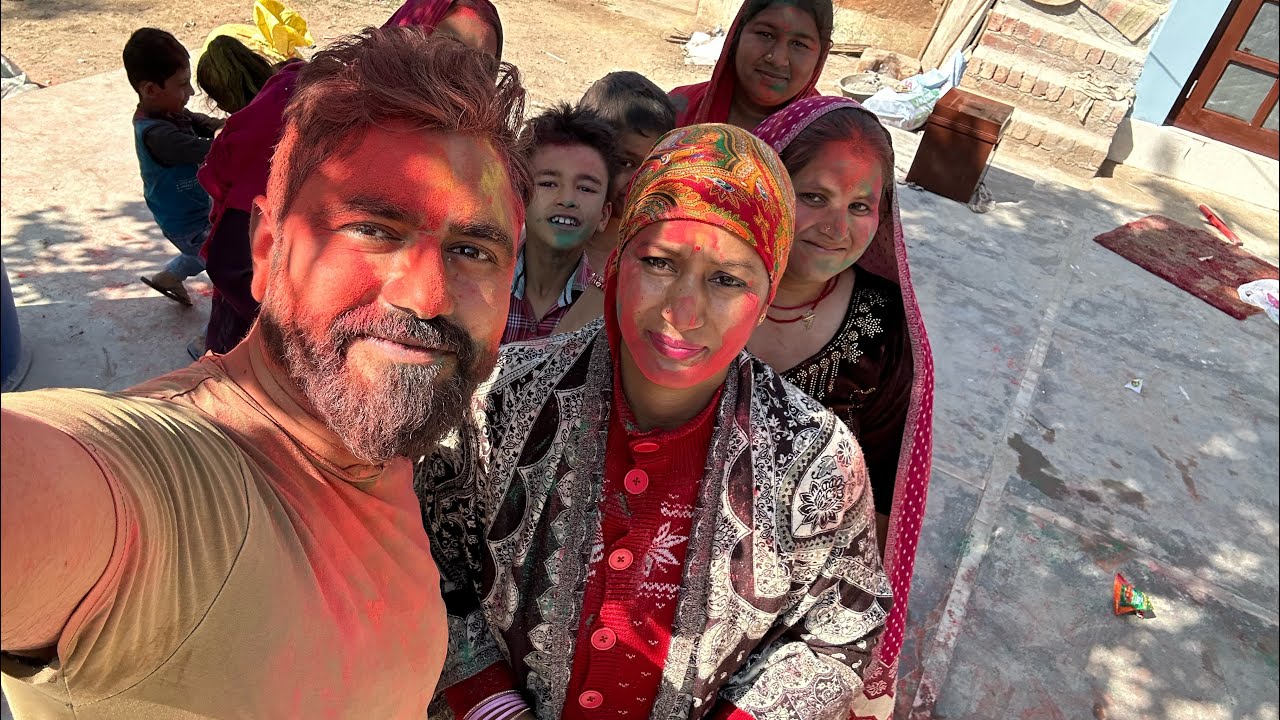 Holi celebration video | holi vlog | holi celebration with village kids ...