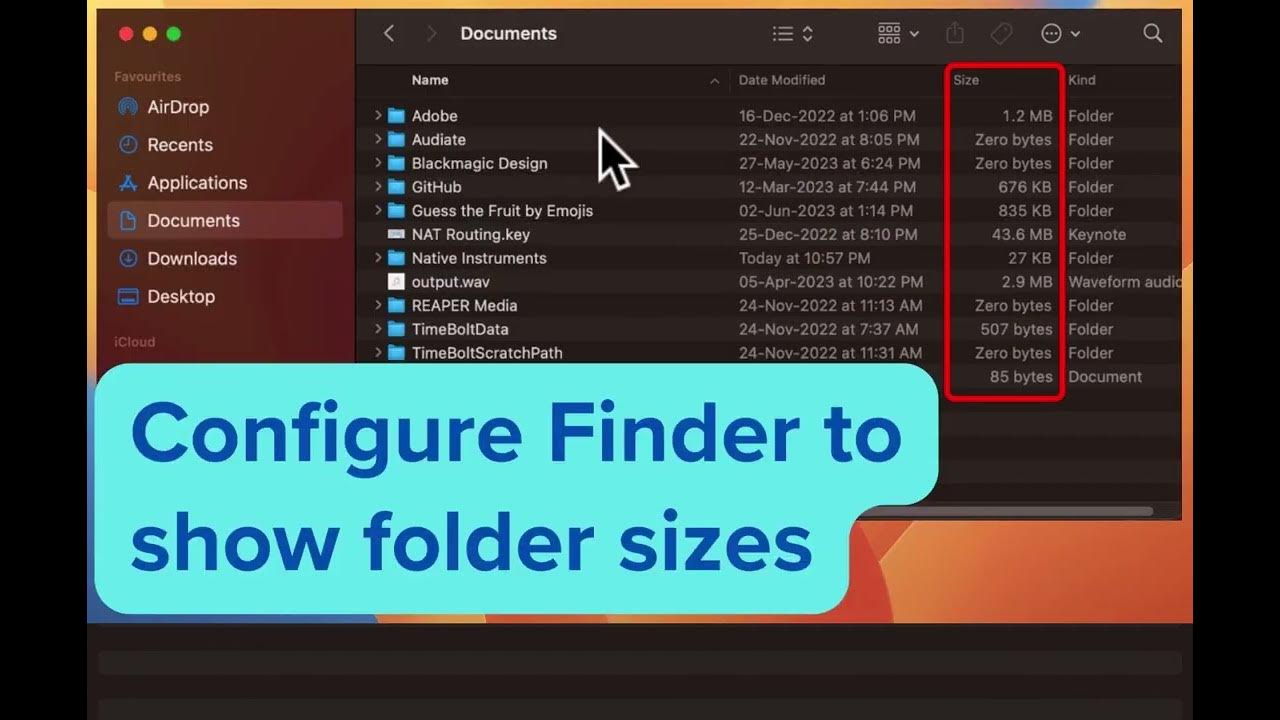 Show folder sizes in Finder on macOS - YouTube