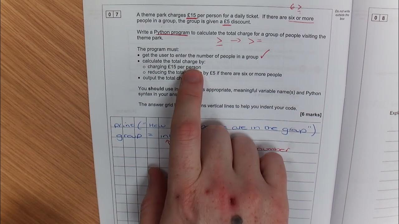 GCSE Computer Science - Practice Programming Question - AQA (Video 1) - YouTube