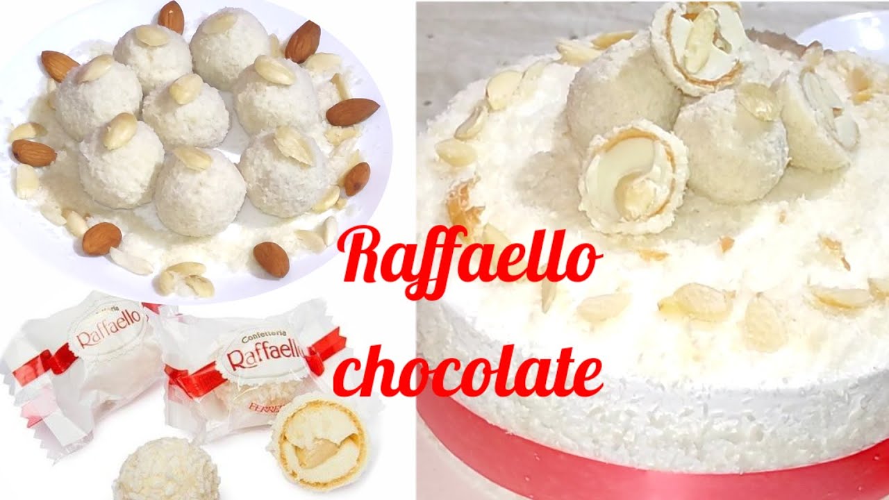 Homemade Raffaello Chocolate|| Almond Coconut Chocolate Wafer Balls ...
