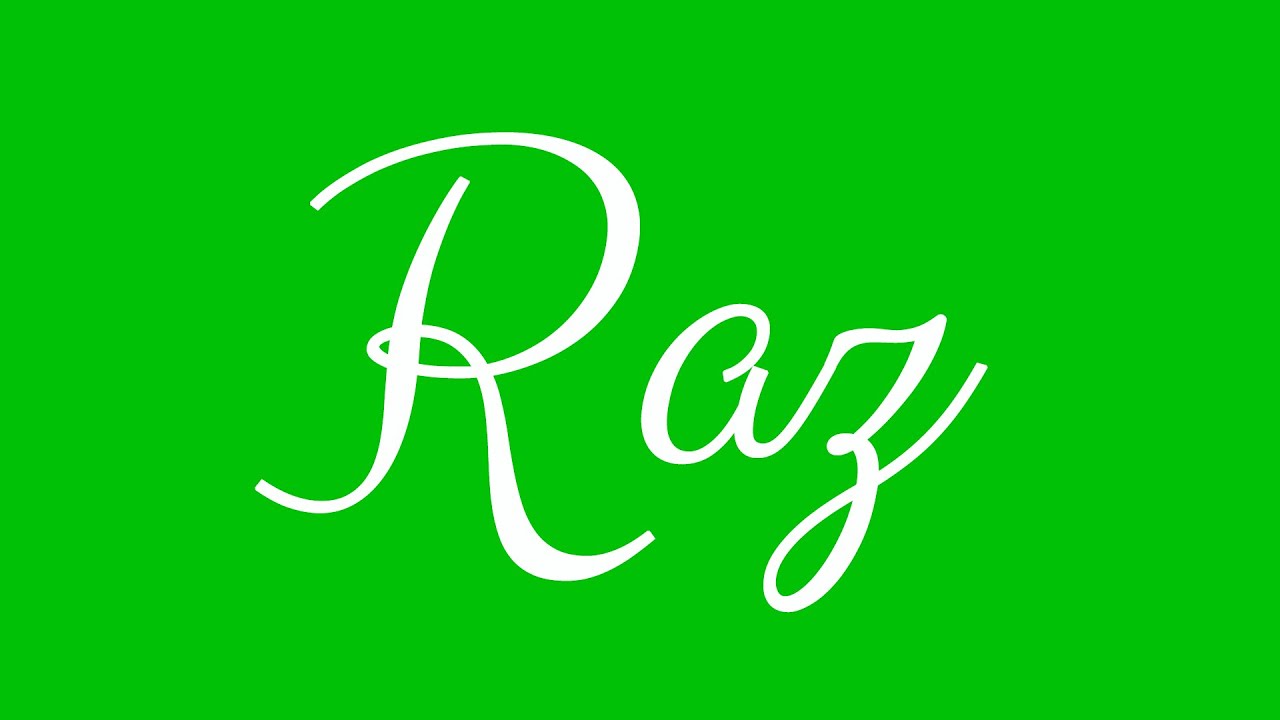 Learn how to Sign the Name Raz Stylishly in Cursive Writing - YouTube