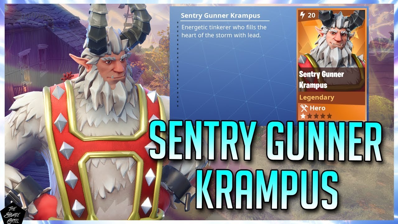 FORTNITE STW: SENTRY GUNNER KRAMPUS QUAD ATLAS SHOWCASE! - YouTube