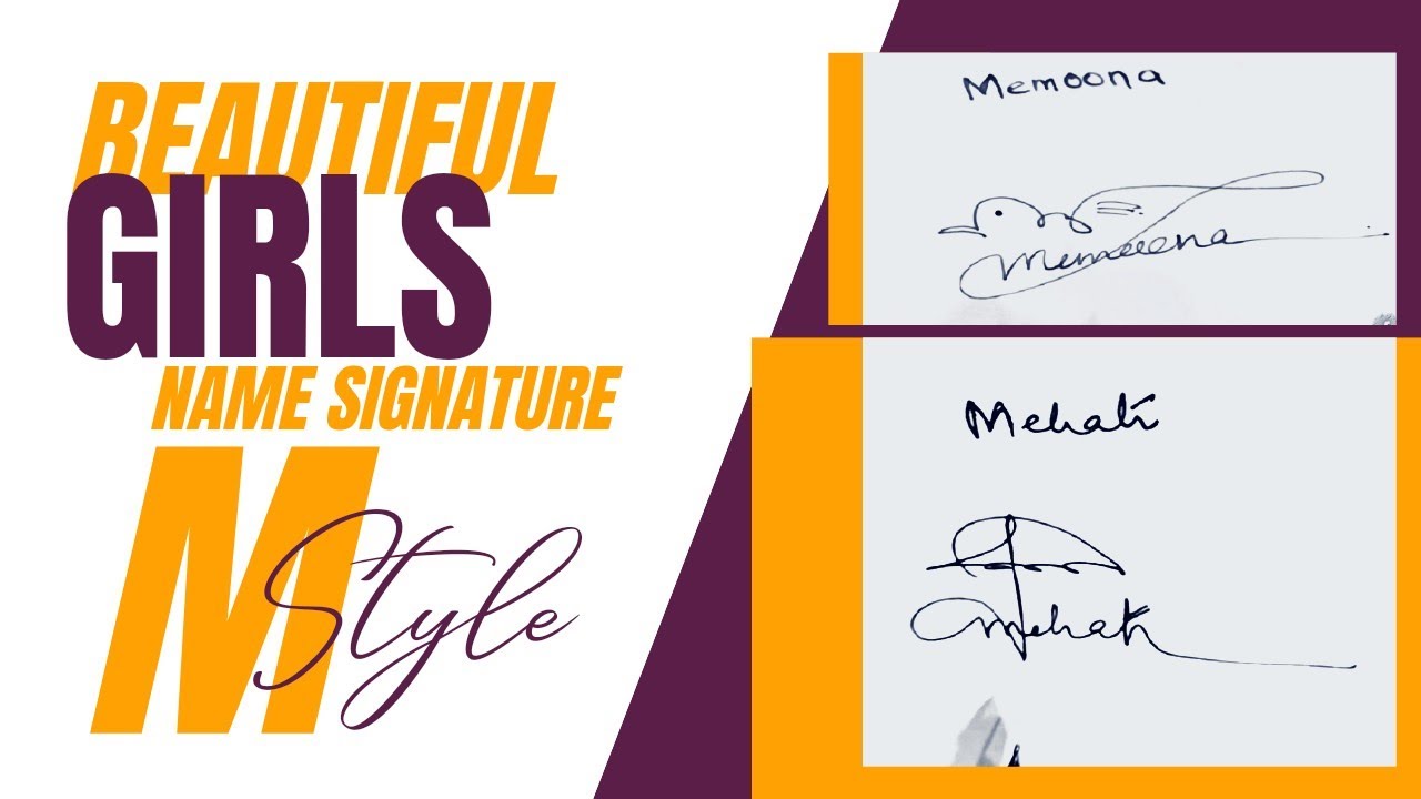 Girls M Style Signature How To Draw Beautiful Signature | New Style ...