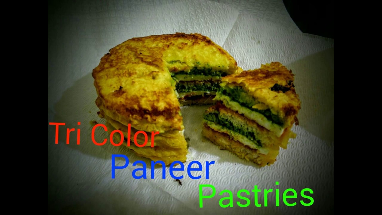 Tri-color Paneer Pastries | A Mouth-watering breakfast/snack recipe ...