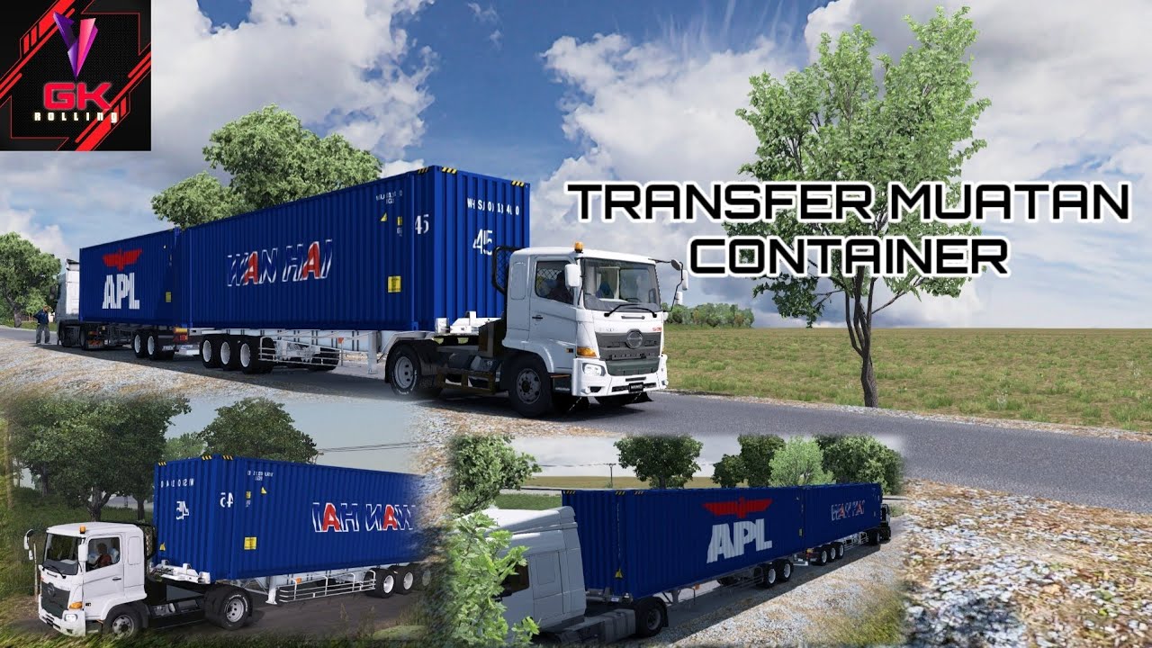 45 FEET CONTAINER TRANSFER LOAD - ETS 2 INDONESIA - YouTube