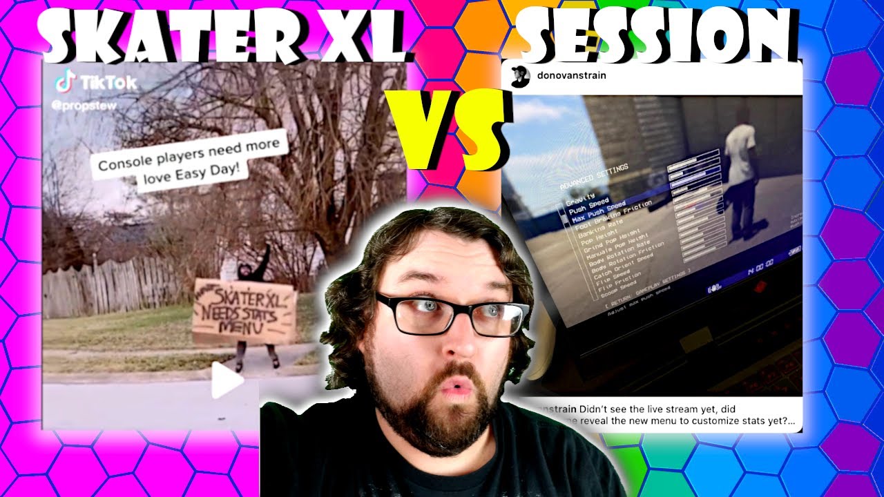 SKATER XL VS SESSION | Stats Menu ROAST & BIG SESSION NEWS! - YouTube