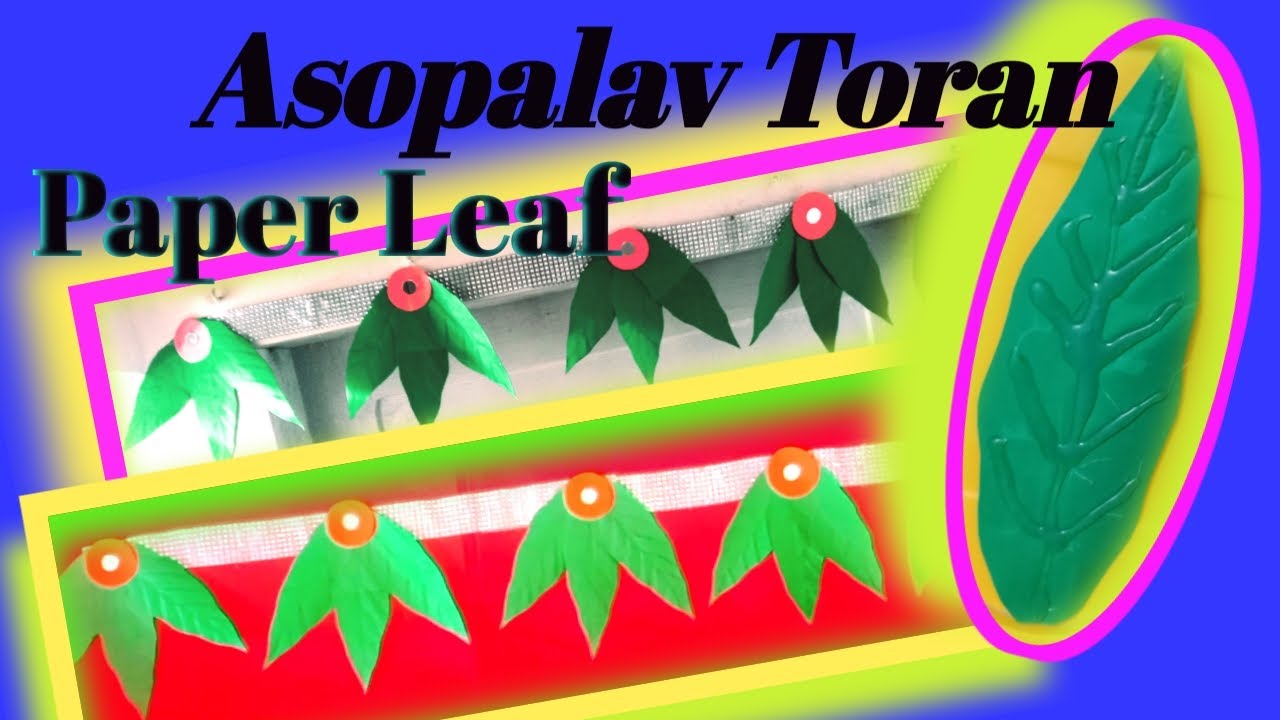 How to make Paper Toran|Asopalav toran|Toran design|toran making ideas ...