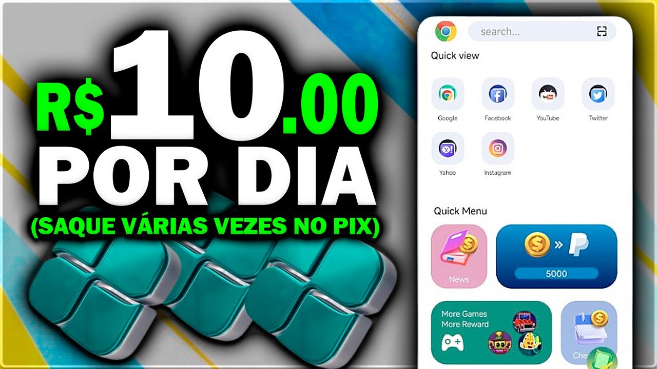 APLICATIVO PARA GANHAR DINHEIRO VIA PIX (SAQUE VÁRIAS VEZES AINDA HOJE ...