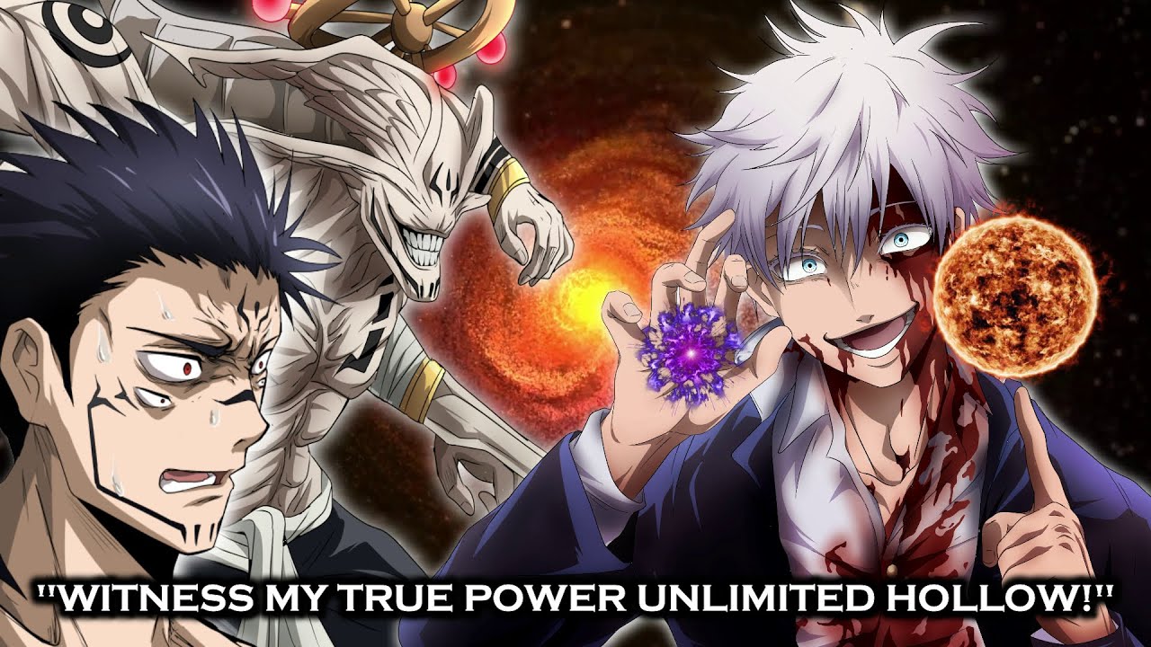 GOJO'S UNLIMITED HOLLOW NEW GODLY POWER - SUKUNA VS GOJO NEW UNBEATABLE ...