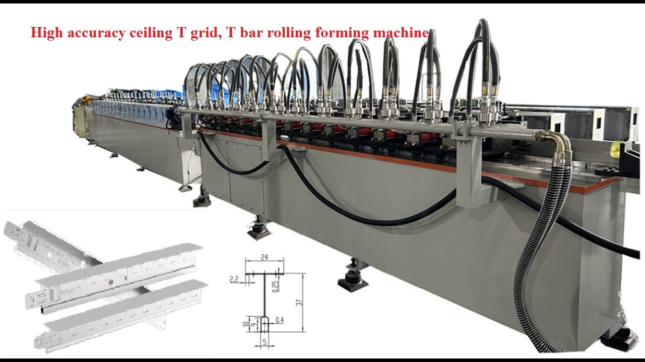 【Zhongtuo】High Accuracy Ceiling T gird main T bar rolling forming ...