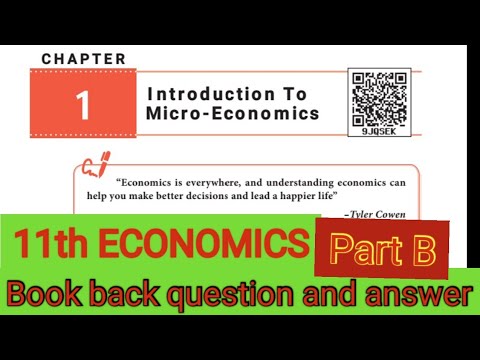 Introduction to Micro-Economics॥ 11 Economics Chapter 1 ॥book back ...