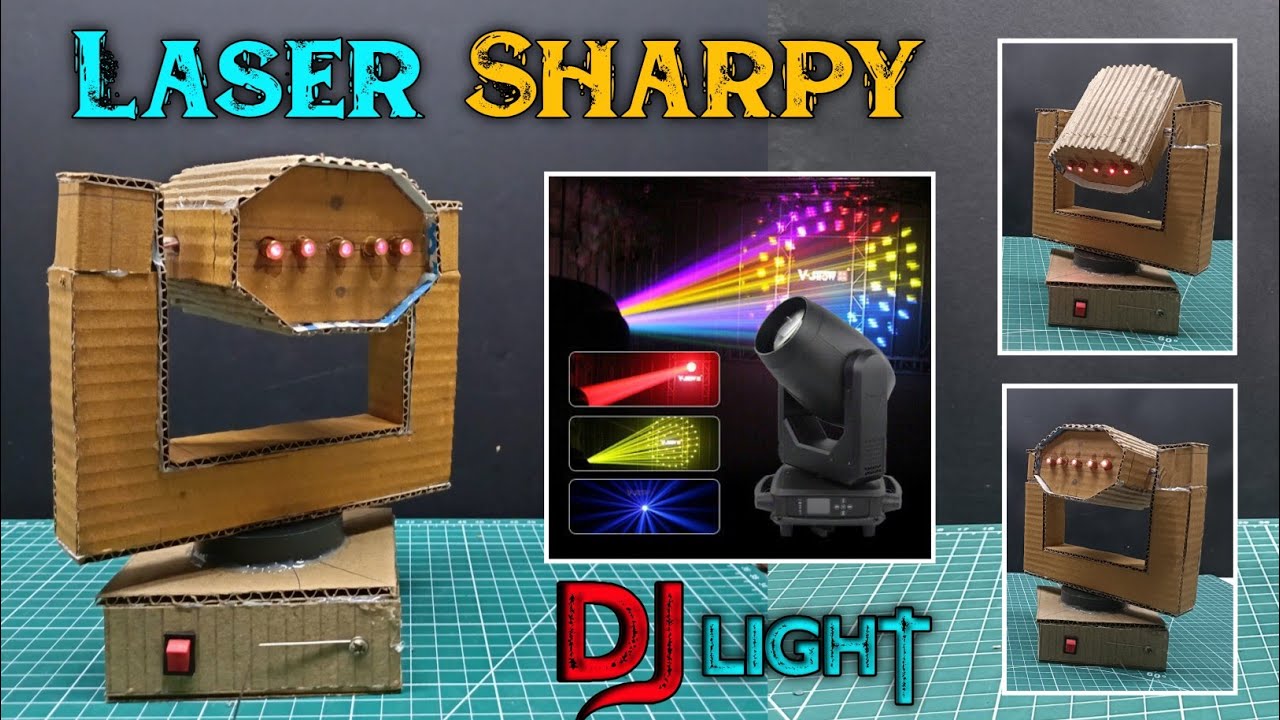 How To Make DJ Light Using Laser | How To Make DJ Sharpy Light At Home ...