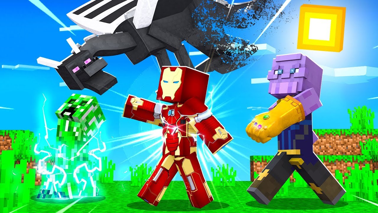 THANOS SONSUZLUK ELDİVENİYLE MİNECRAFT OYNAMAK - (10000x DAHA GÜÇLÜ ...