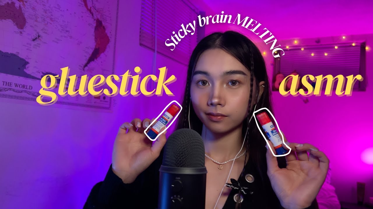 [No Talking ASMR] Crinkle Stickiness: 10min Glue Stick Tingly for Deep ...
