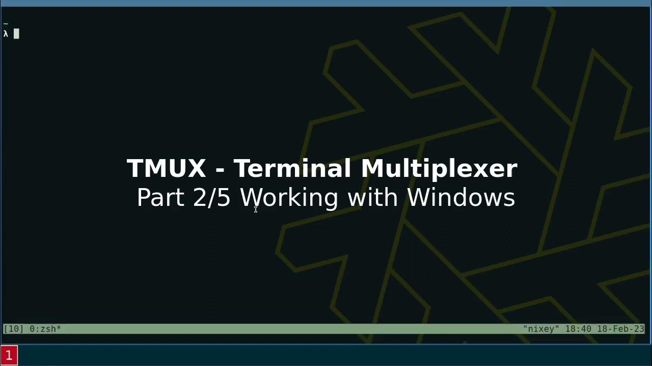 Working with TMUX windows - YouTube