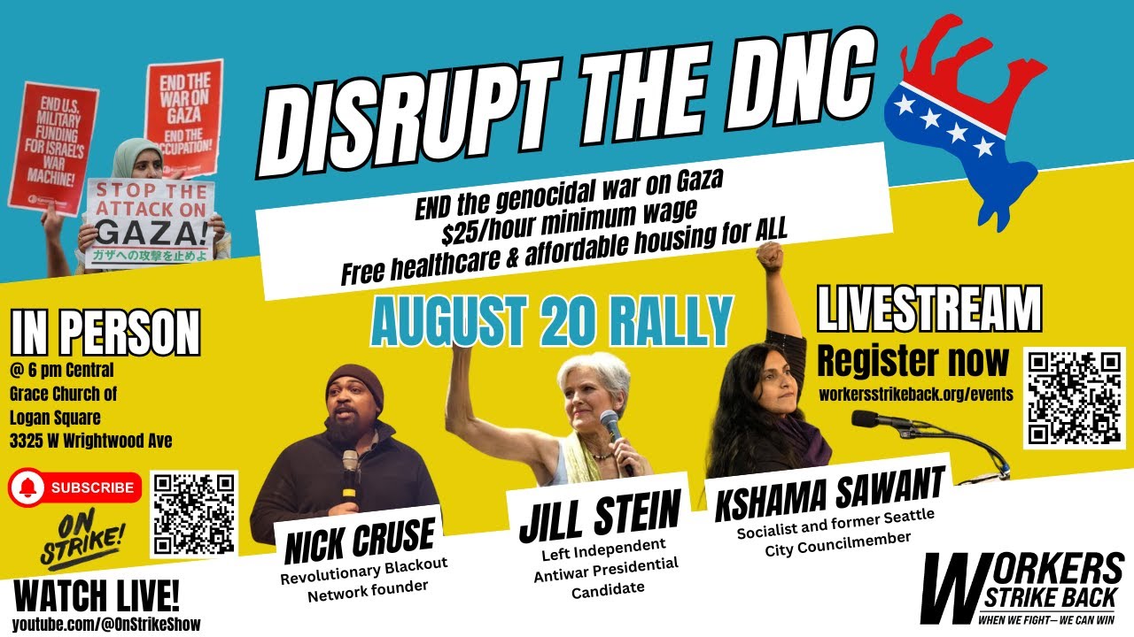 DISRUPT THE DNC! Rally w/ Jill Stein and Kshama Sawant in Chicago - YouTube