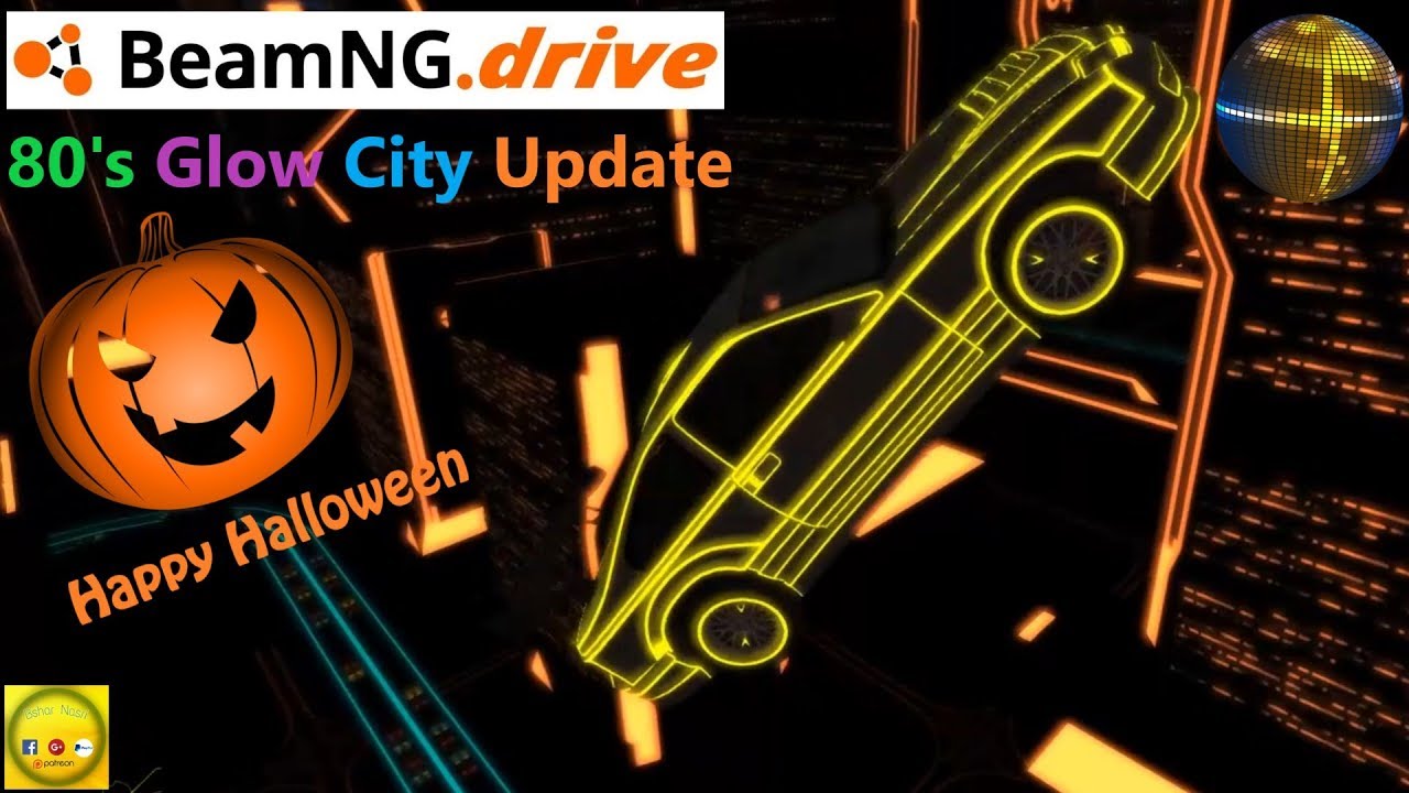 BeamNG.Drive NEW Glow City & Cars Update Testing - YouTube