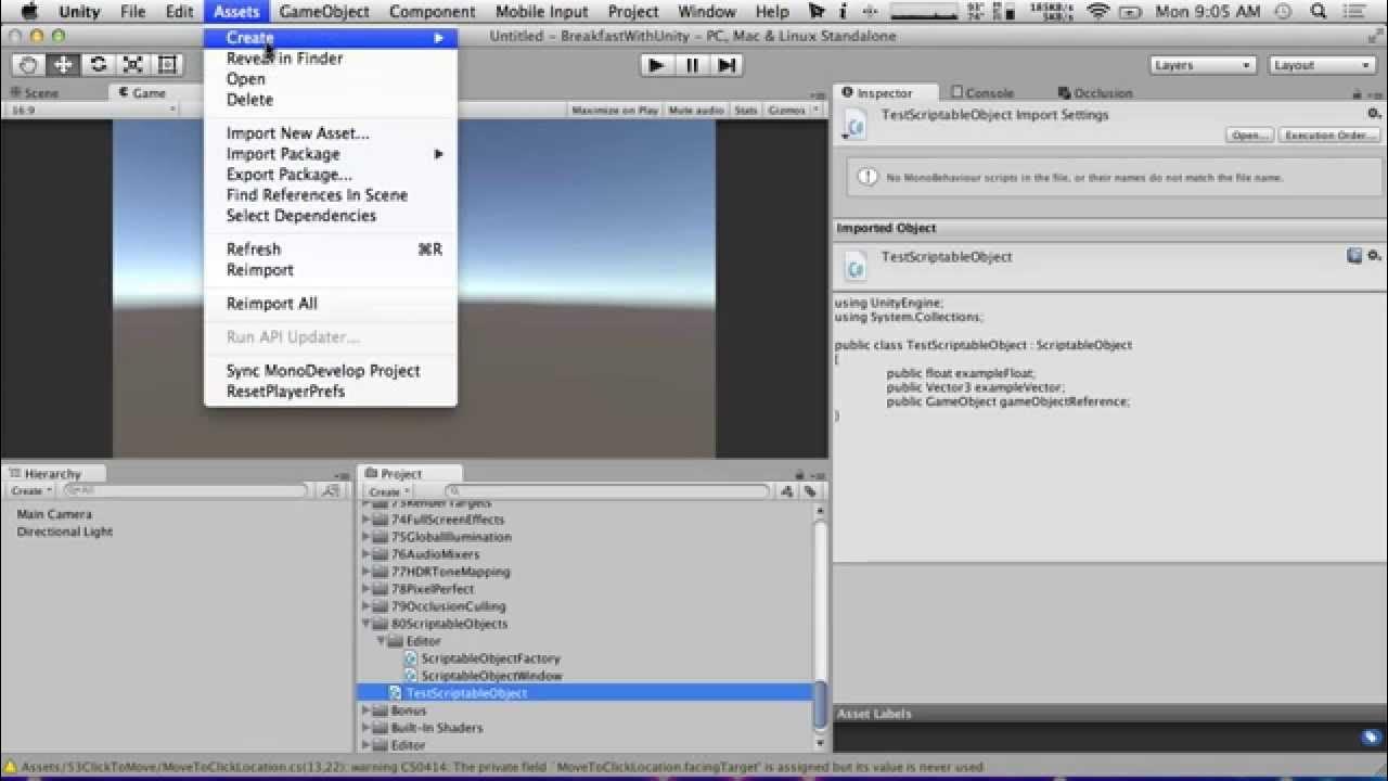 Breakfast With Unity 50 Introduction To Scriptableobjects Youtube