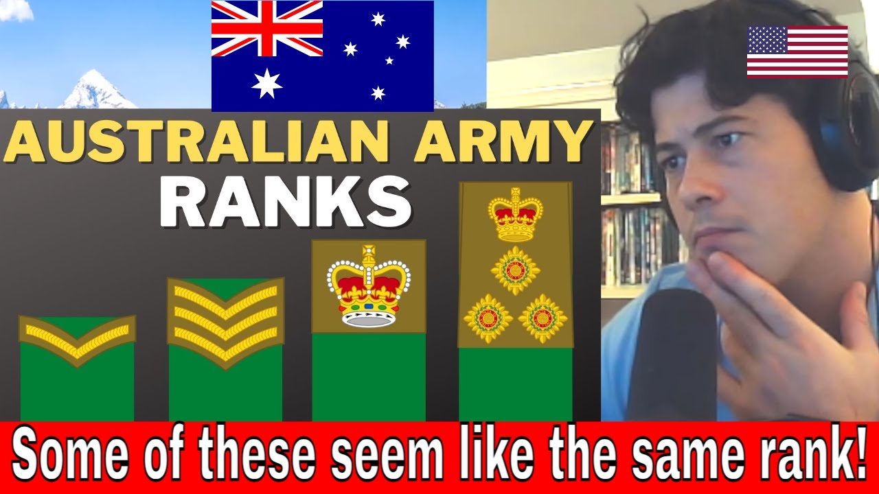 American Reacts Australian Army Ranks Explained - YouTube