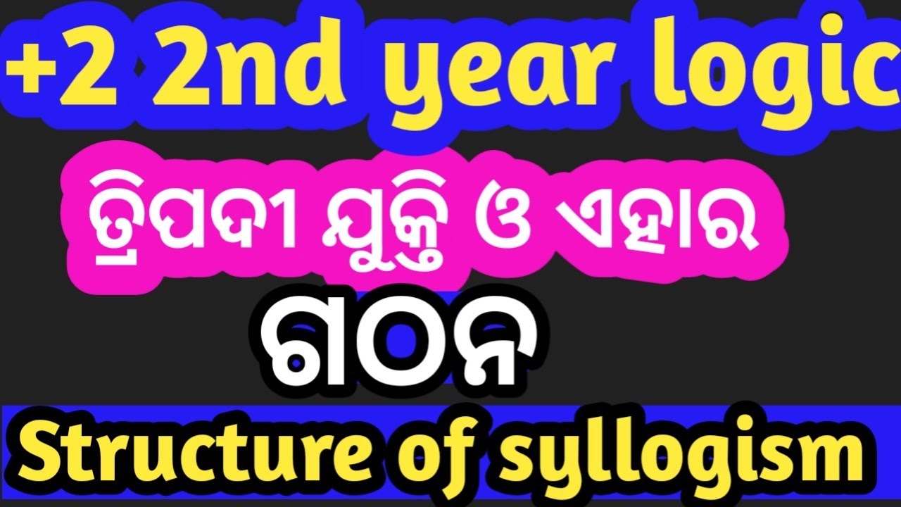 Structure of syllogism / Characteristics of syllogism / class 12th ...