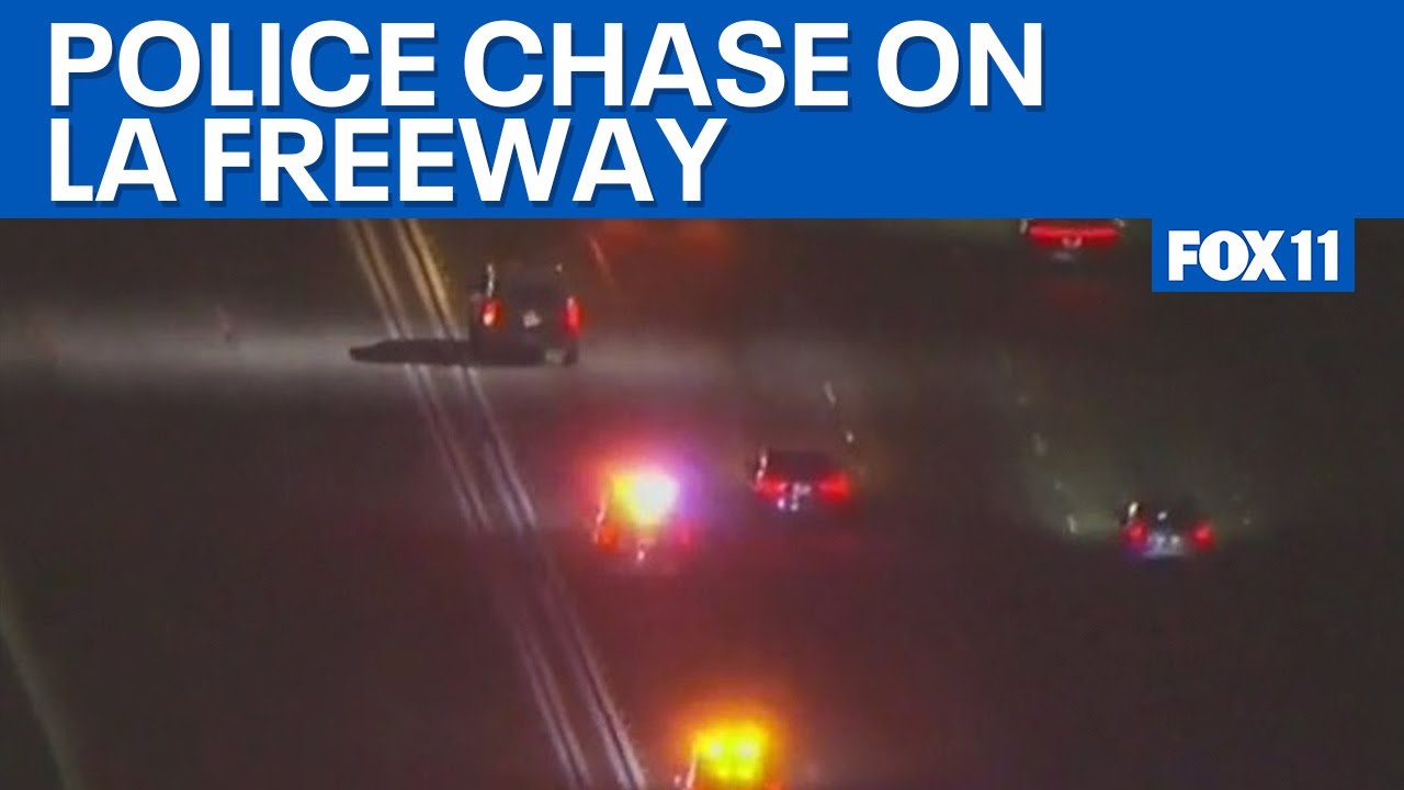 LIVE Police chase on Los Angeles Freeway - YouTube