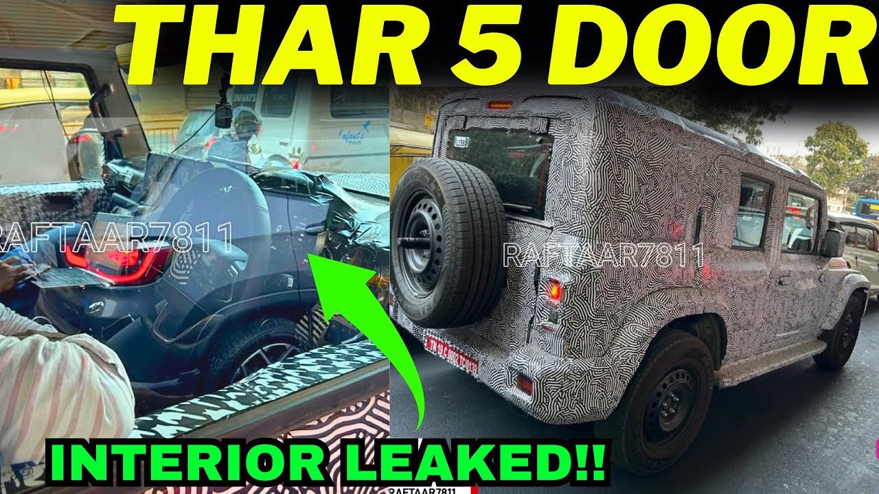 Thar 5 Door Fully Interior Leaked😱 thar 5 door 2024, thar 5 door ...