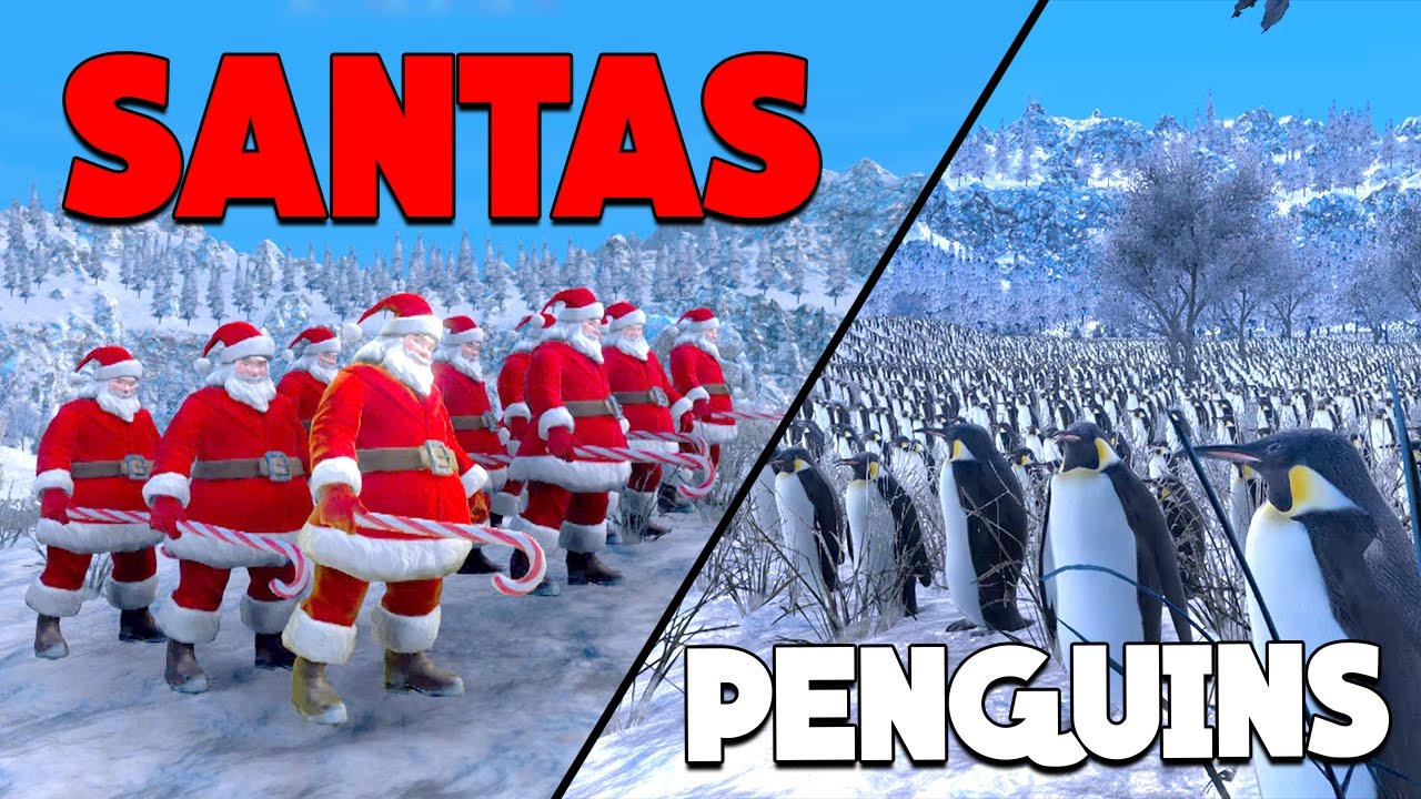 SUPER SANTAS VS A HORDE OF PENGUINS | Ultimate Epic Battle Simulator ...