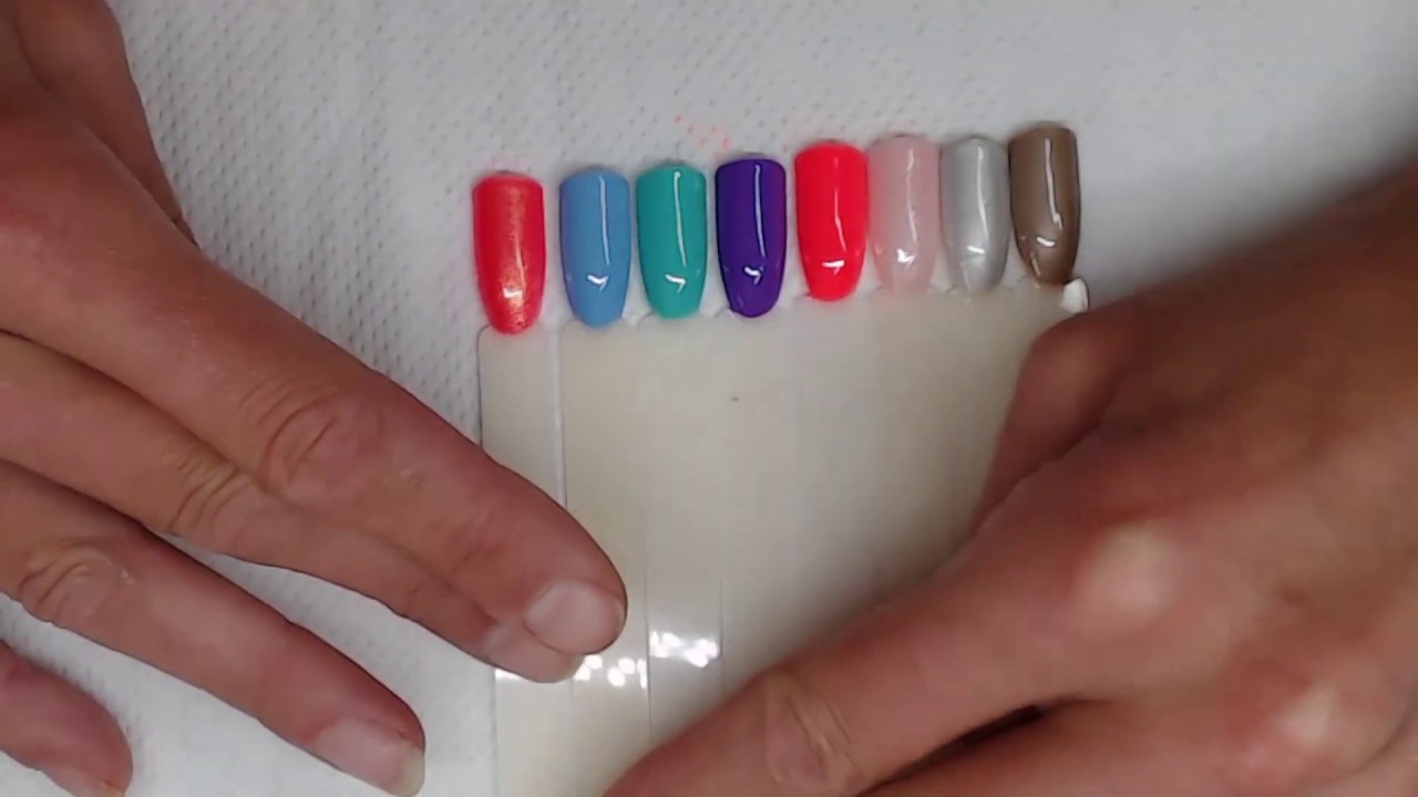 Pretty poly nails gel polish swatches part 2 - YouTube