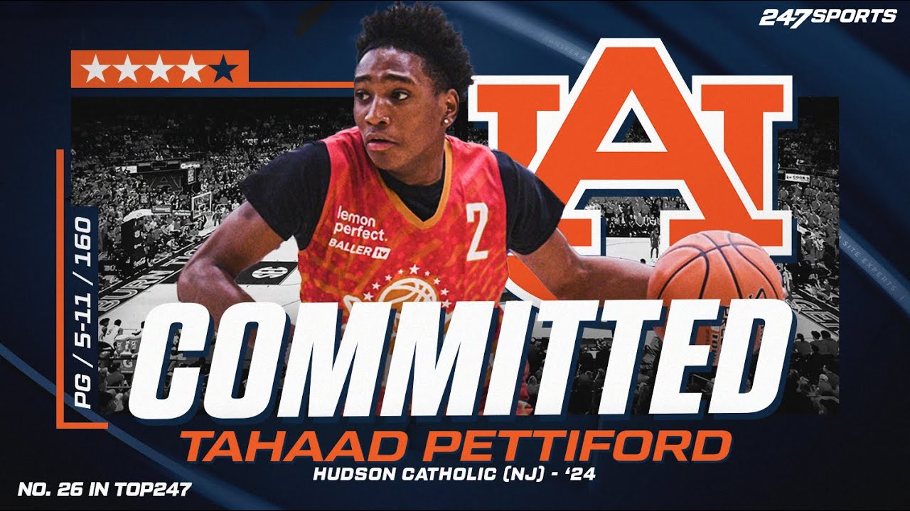 WATCH: 4-star PG Tahaad Pettiford commits to Auburn - YouTube