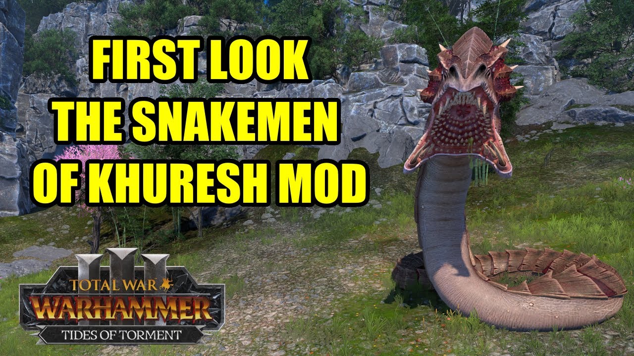 FIRST LOOK - The Snakemen of KHURESH Mod - Total War Warhammer 3 - YouTube