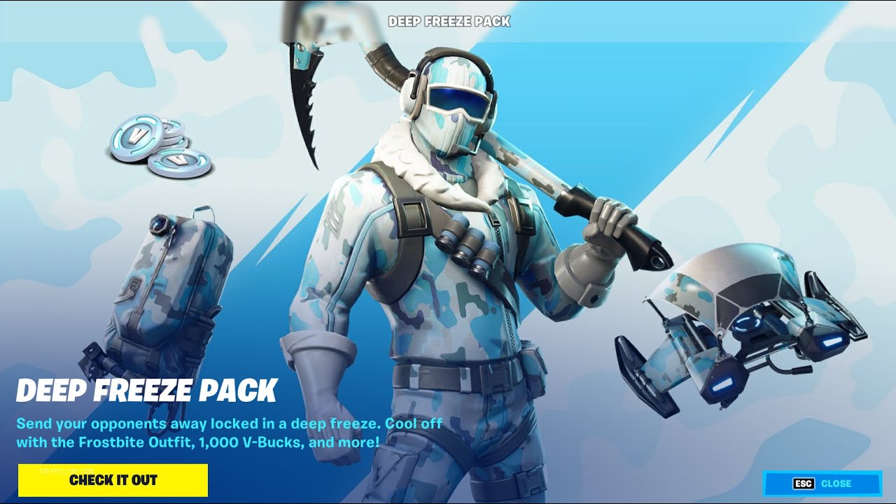 🔴DEEP FREEZE PACK - ITEM SHOP NEW UPDATE FORTNITE LIVE (FORTNITE BATTLE ...