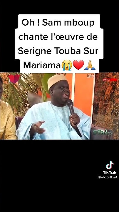 Sam Mboup qui chante l'oeuvre de Serigne Touba - YouTube