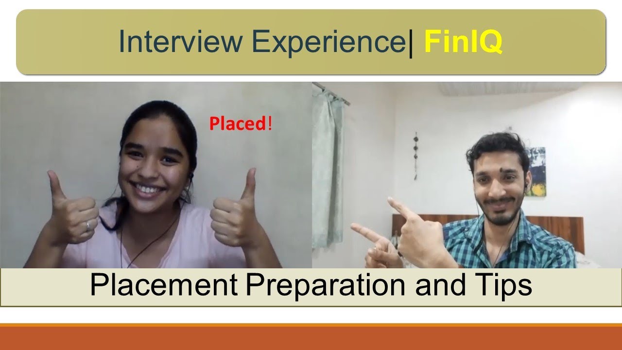 FinIQ| Interview Experience| SIH| #Placement Preparation and Tips - YouTube