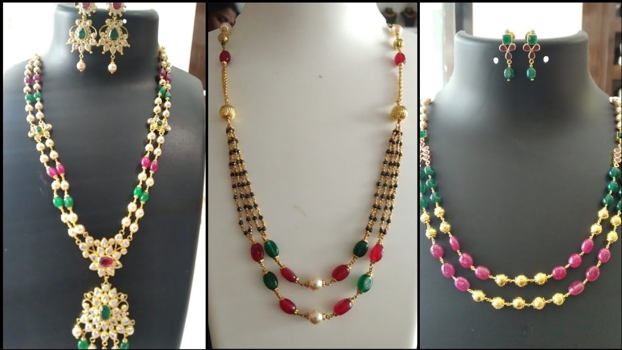Gold sheet Beads jewellery with price and address/#kjteluguchannel ...