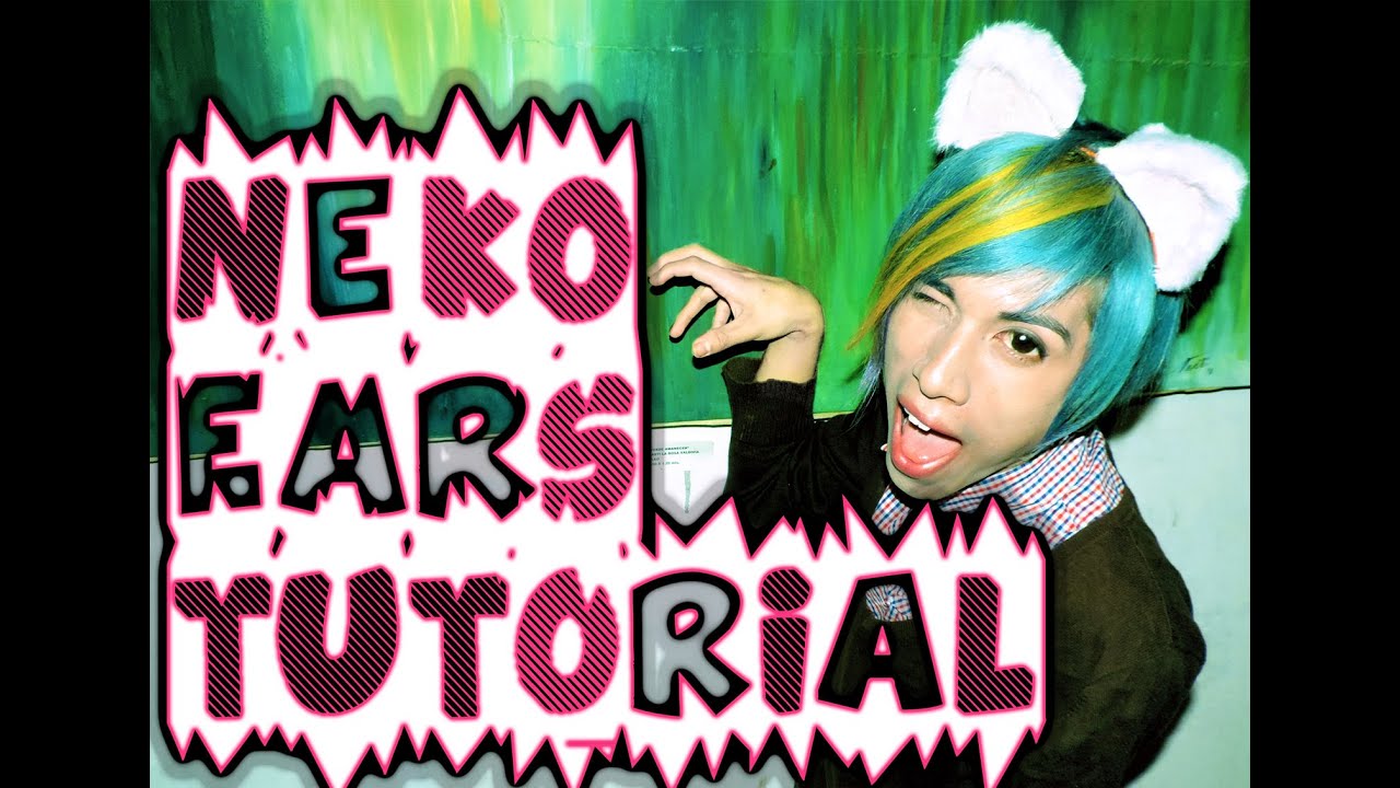 Cat ears/neko ears Otaku tutorial diy - iszzra scene - YouTube