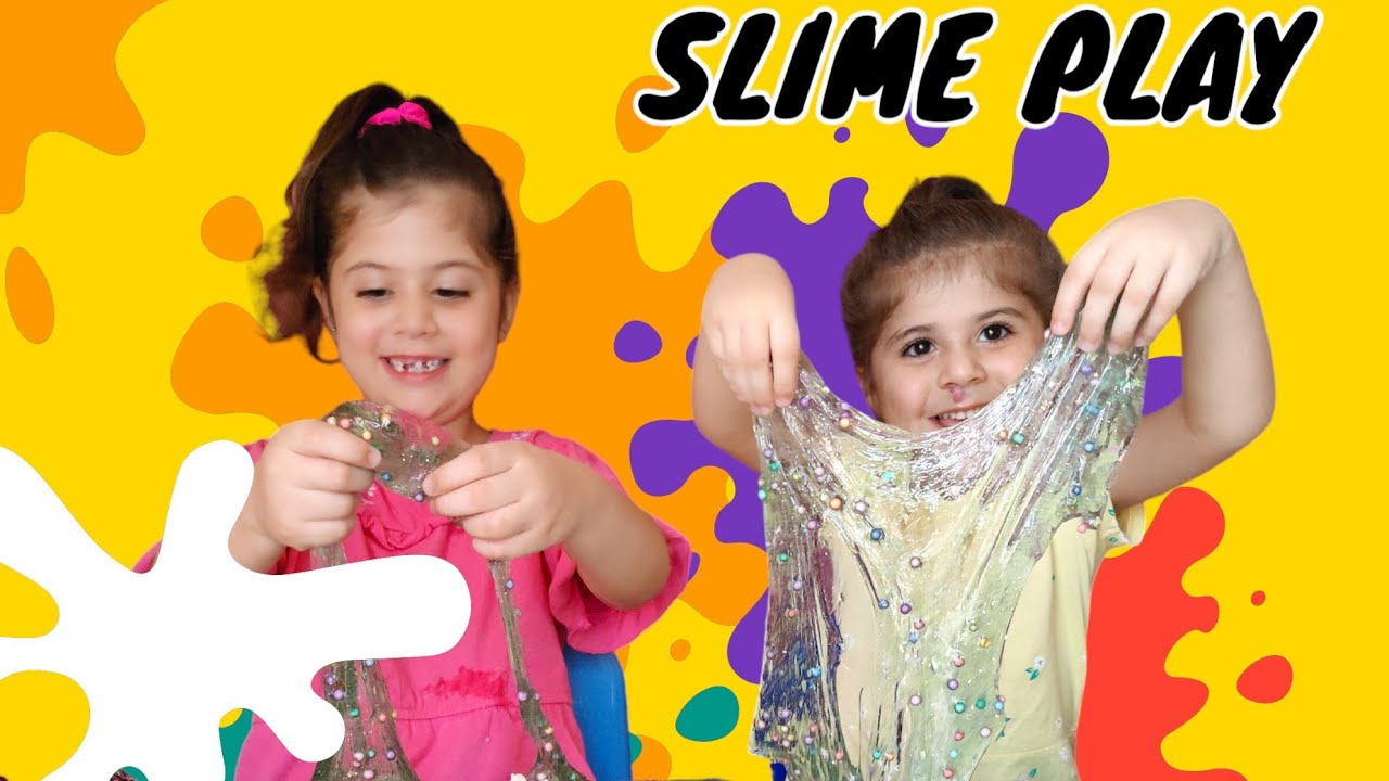 Sarah and Farah Playing with SLIME | Mixing Slime | Best Slime Video ...