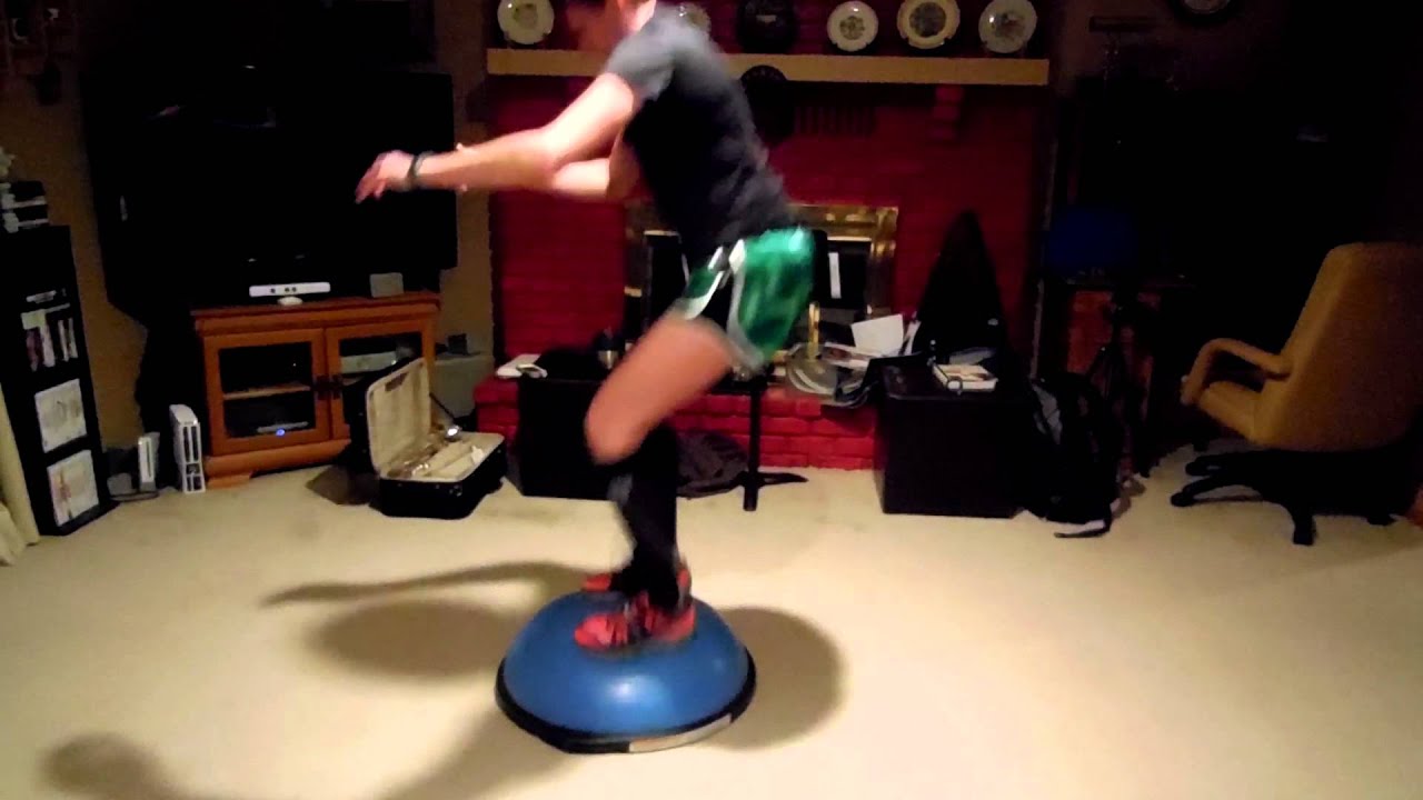 Burpee with BOSU squat jumps - YouTube