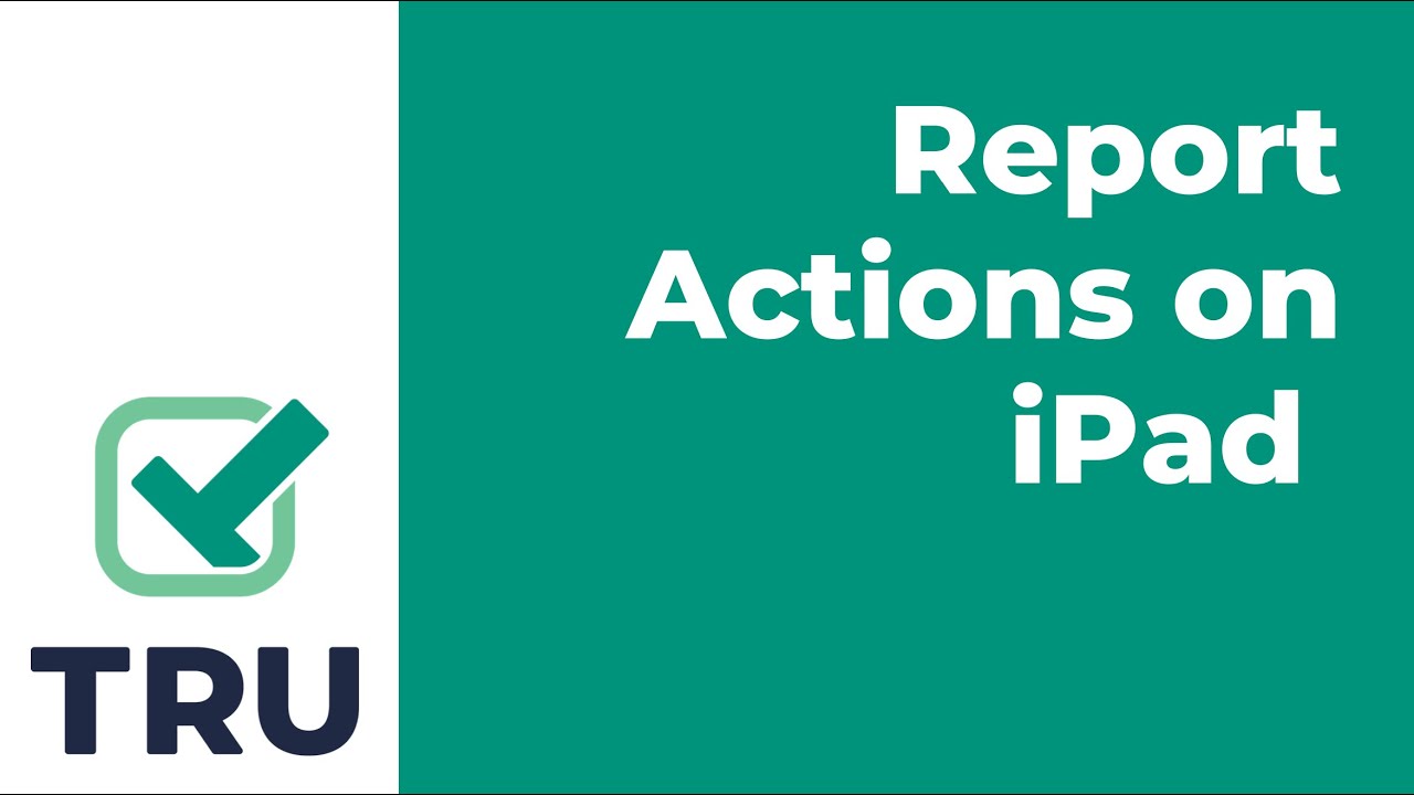 How to Fill out a TRU Solutions Report on iPad - YouTube