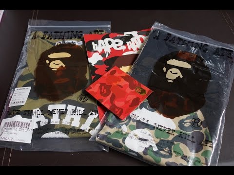 UNBOXING BATHING APE (BAPE) COLLEGE CAMO TANK TOP ABC GREEN AUTUMN/WINTER PREVIEW 2015