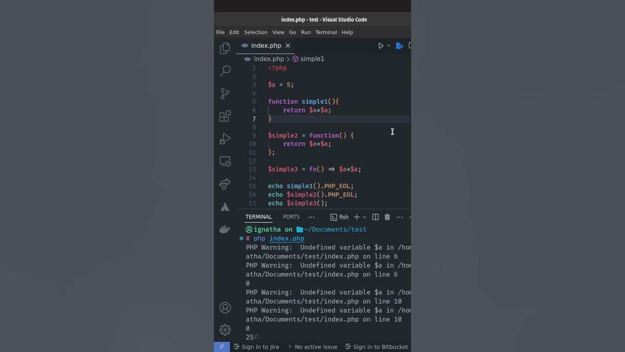 Interaksi fungsi di PHP dengan variable di lingkup luar #website #coding #phpdasar - YouTube