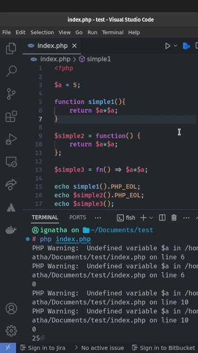 Interaksi fungsi di PHP dengan variable di lingkup luar #website #coding #phpdasar - YouTube
