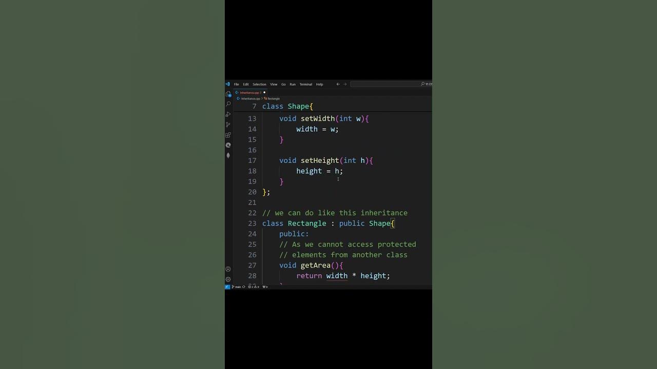 Inheritance In C Cpp Cppprogramming Coding Codingtutorial Youtube 