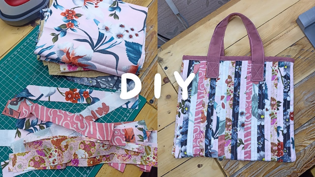 Patchwork Tote Bag tutorial - YouTube
