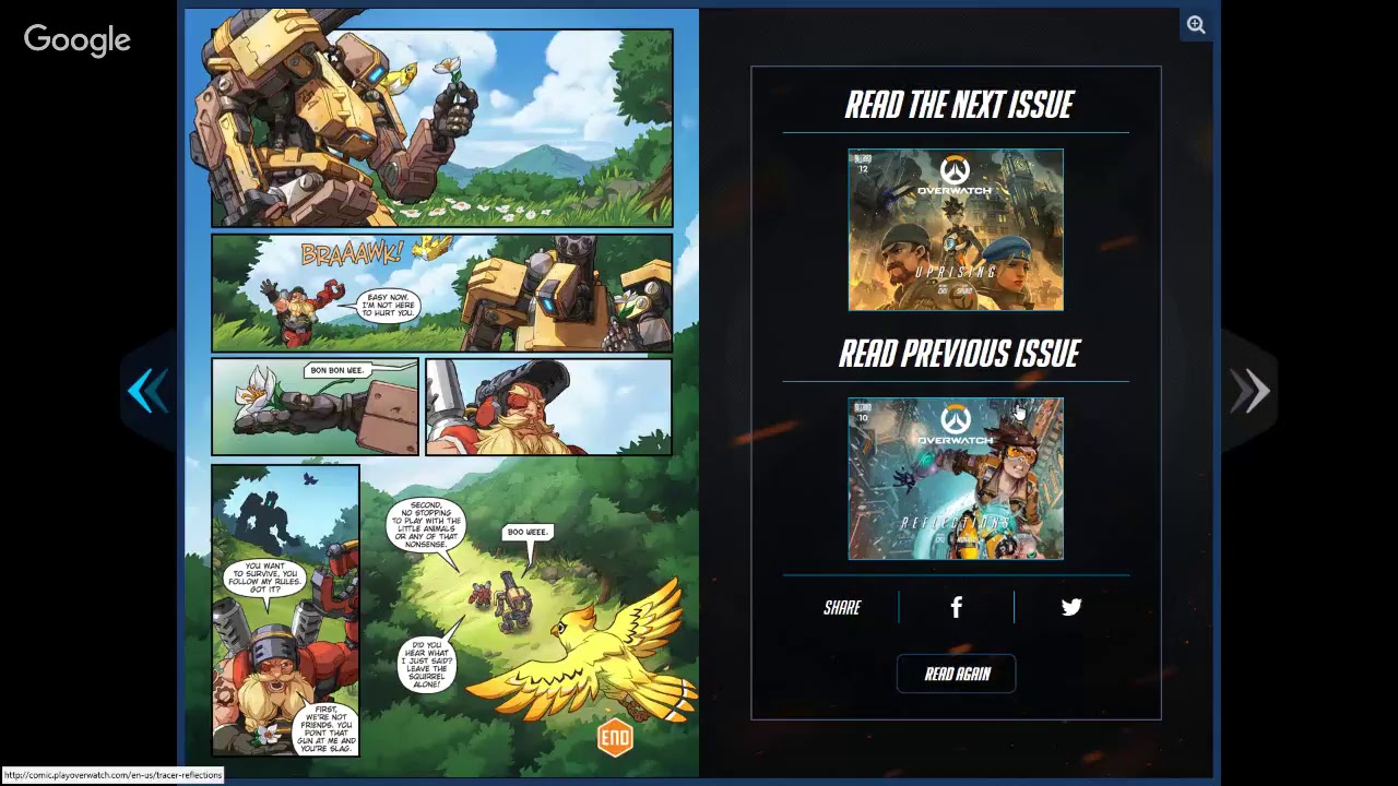 Reading some overwatch comics - YouTube
